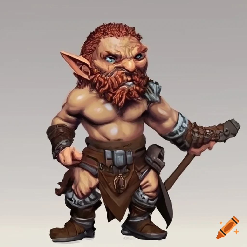 Forest gnome mage in a dungeons and dragons setting on Craiyon