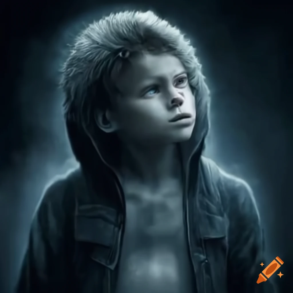 Detailed illustration of a boy with wolf features on Craiyon