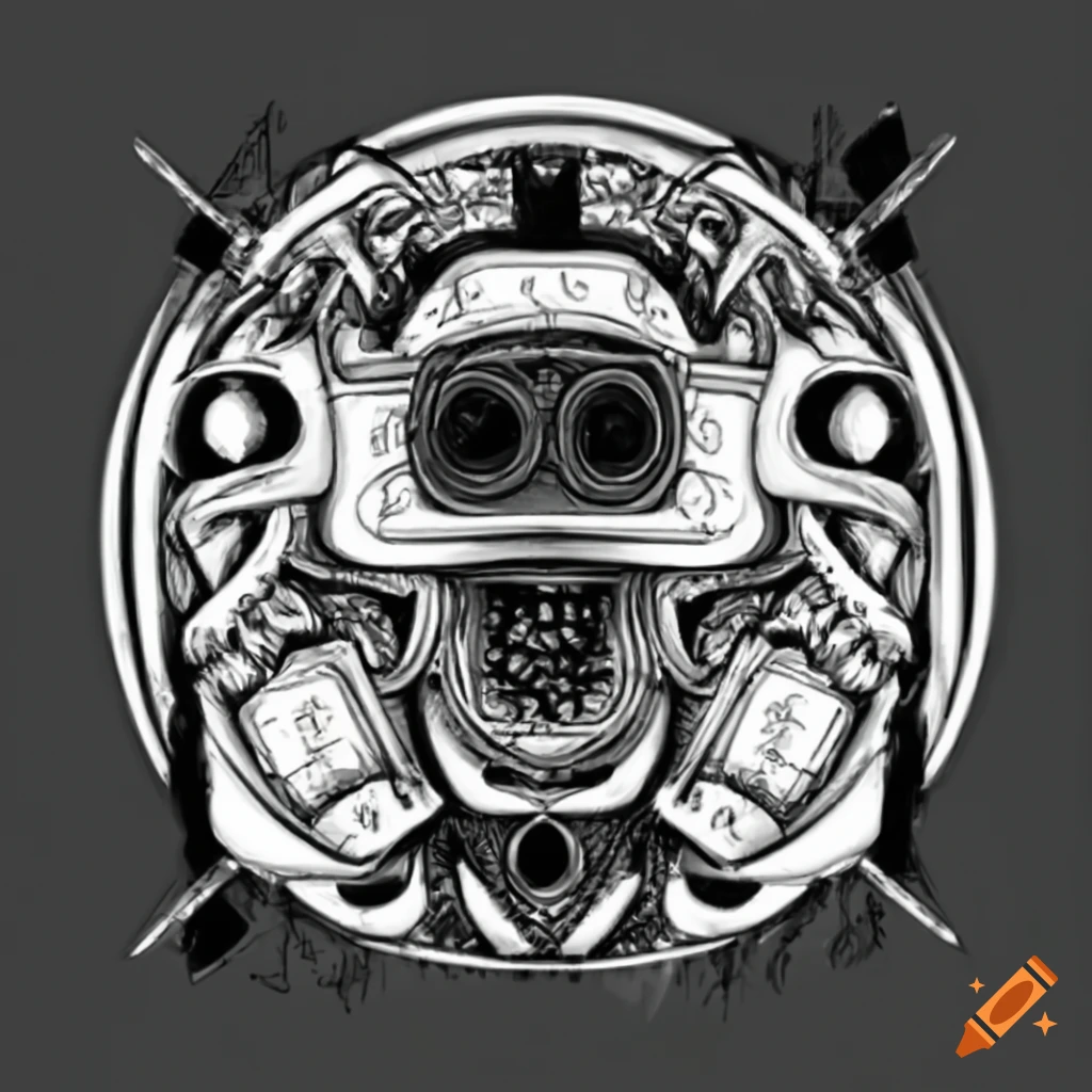 Aztec style skateboard design on Craiyon