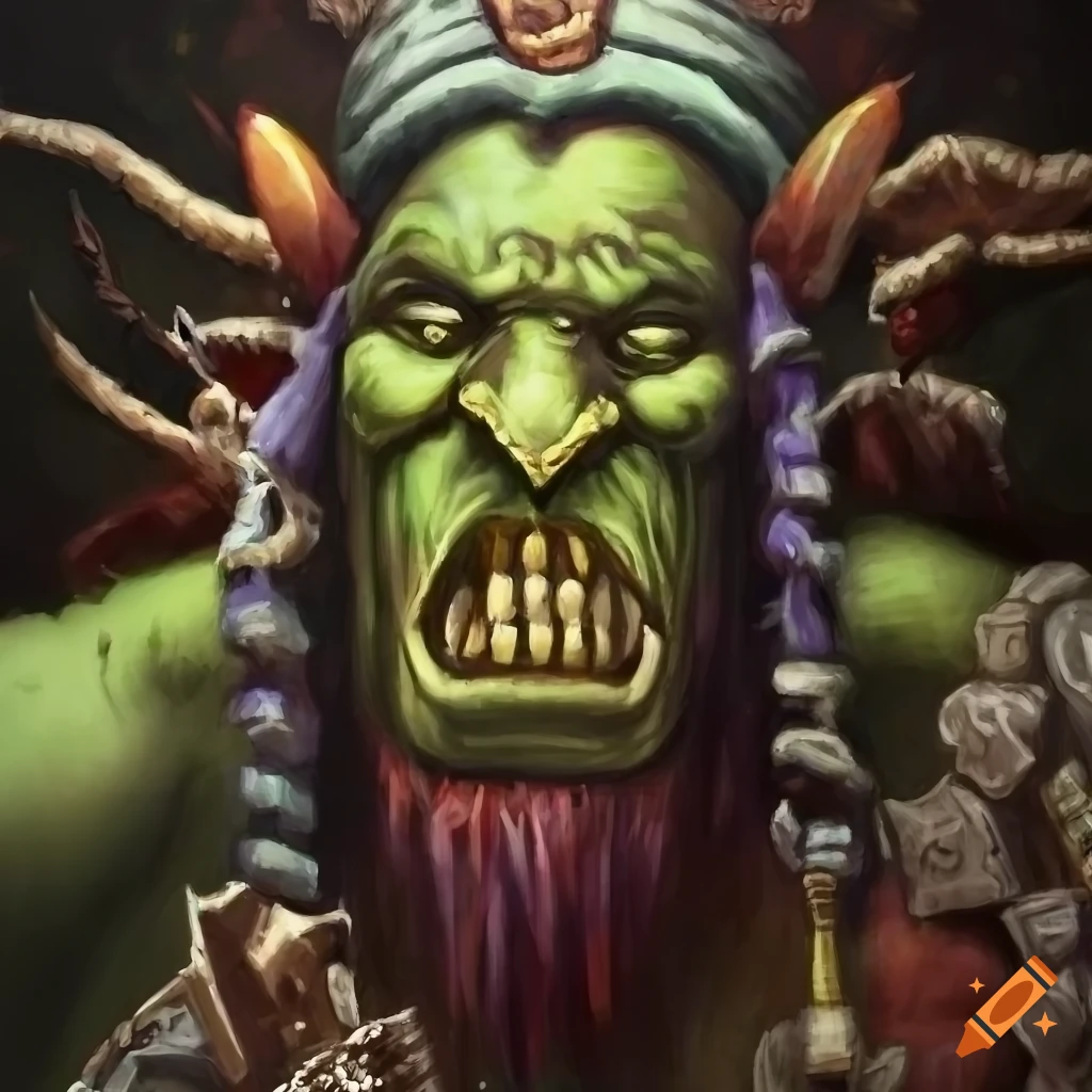 Portrait of an orc shaman