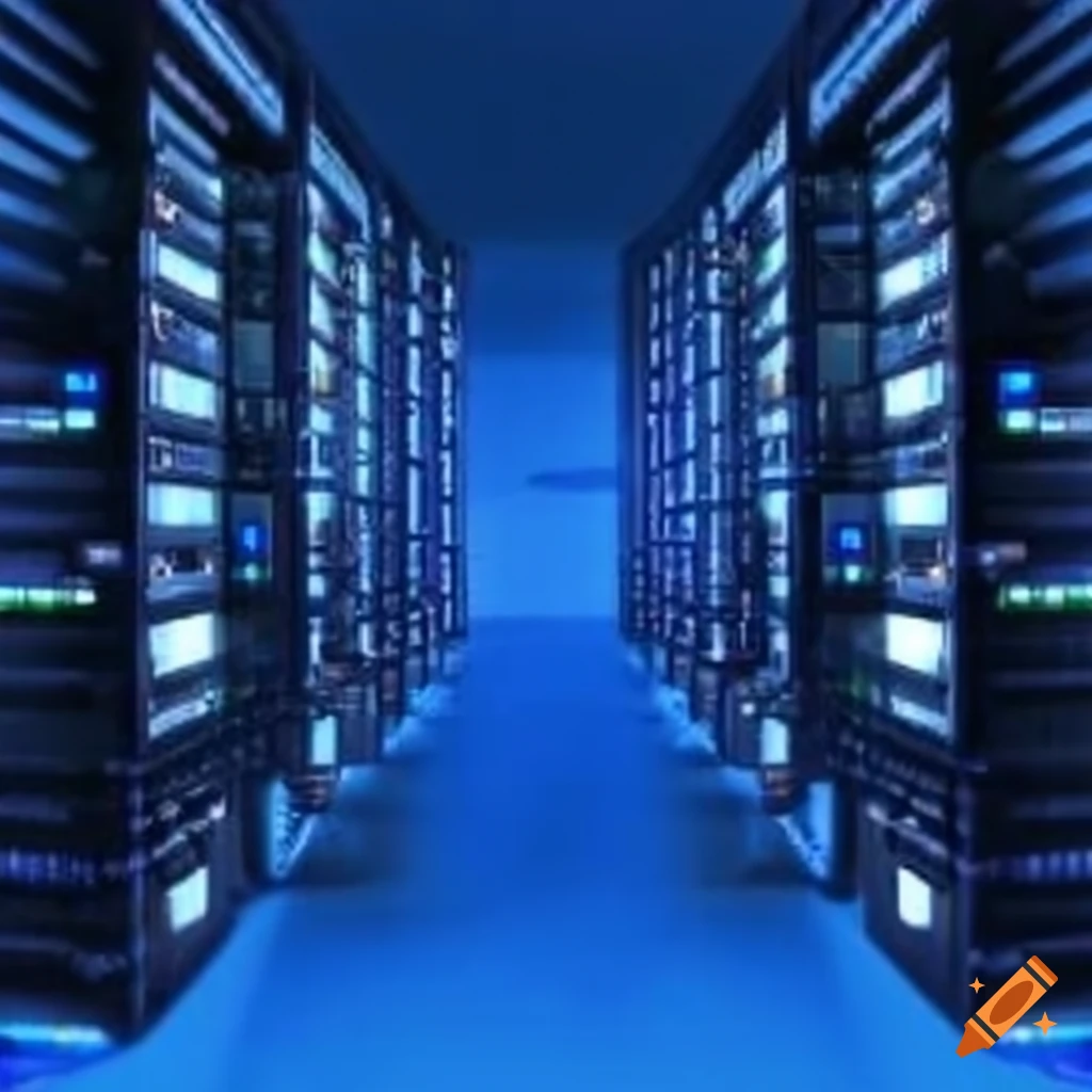 Illustration of server connections on Craiyon