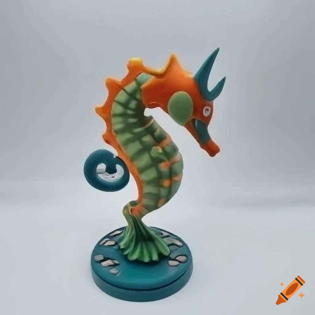 Anime-style seahorse side view on Craiyon