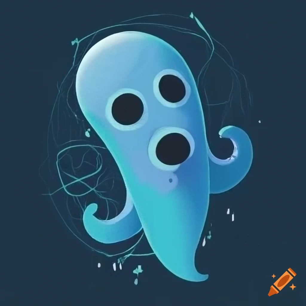 Artwork of a ghost with programming codes on Craiyon