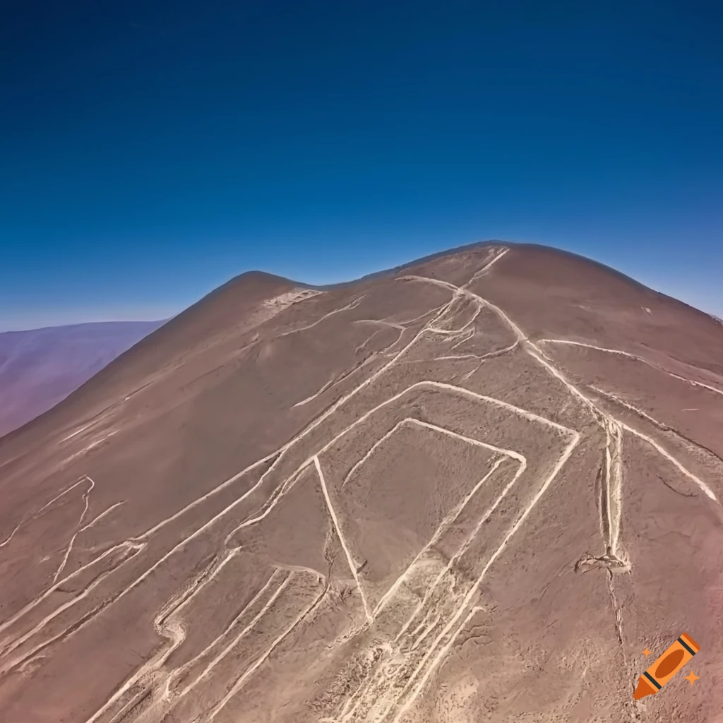 View of the nazca plateau in peru on Craiyon