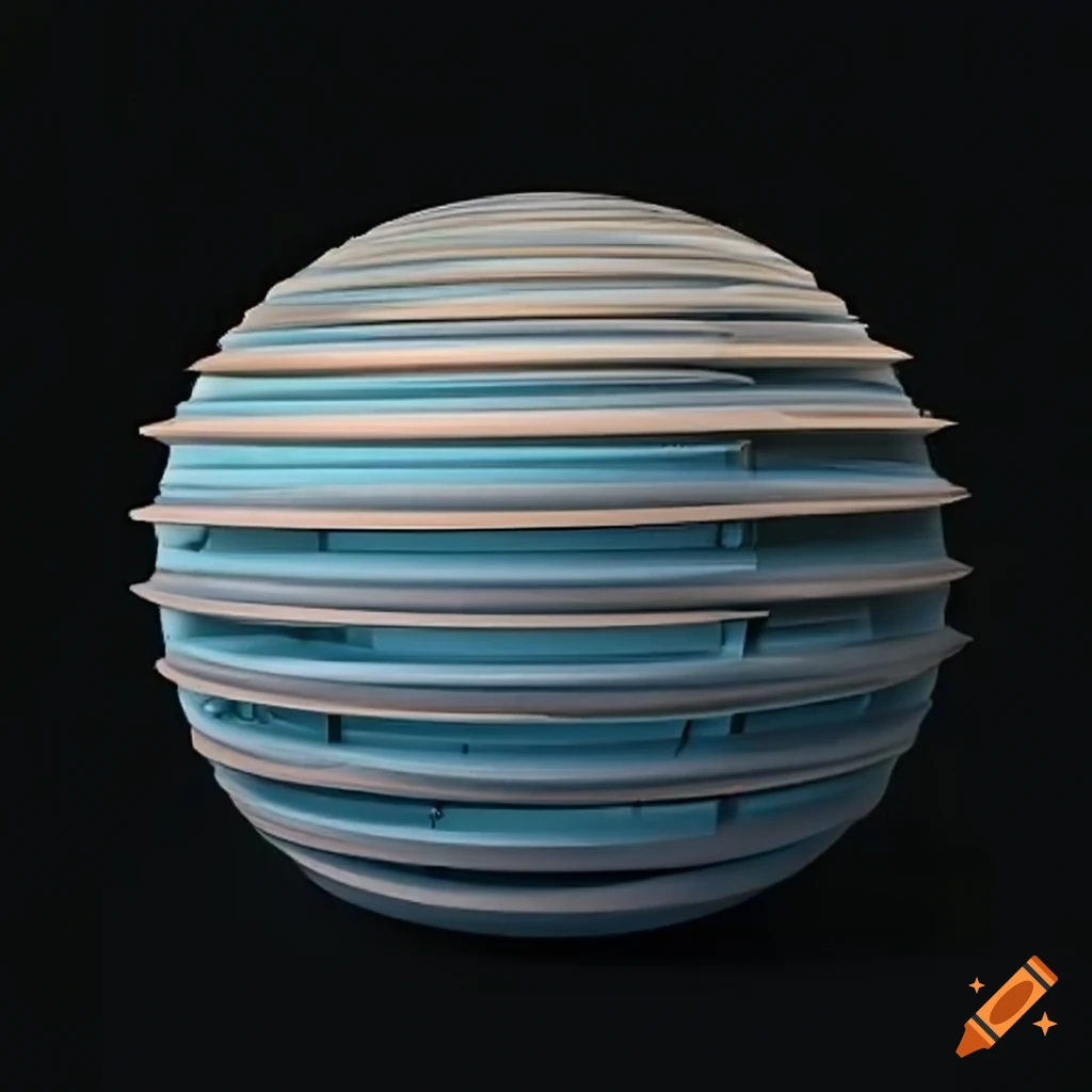 3d rendering of a circular building on Craiyon