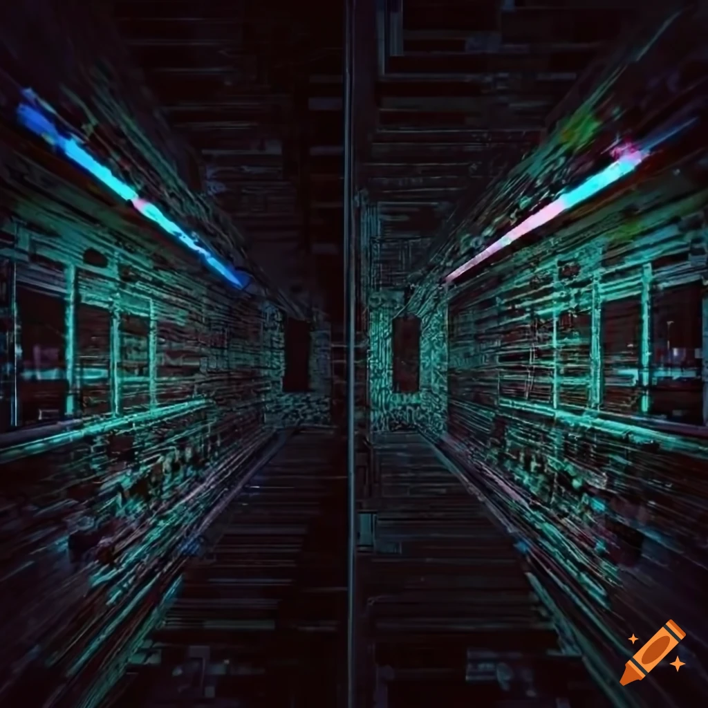 Glitch computer screen code with jackson pollock art and vhs glitch on ...