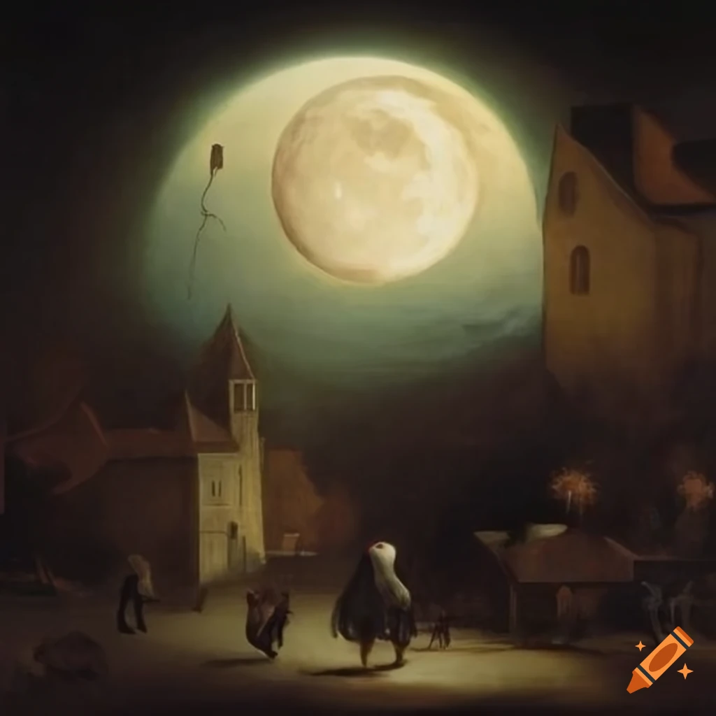 Surreal painting of firetruck on the moon in monet's style on Craiyon