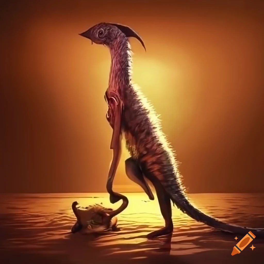 Cat riding a dinosaur on Craiyon