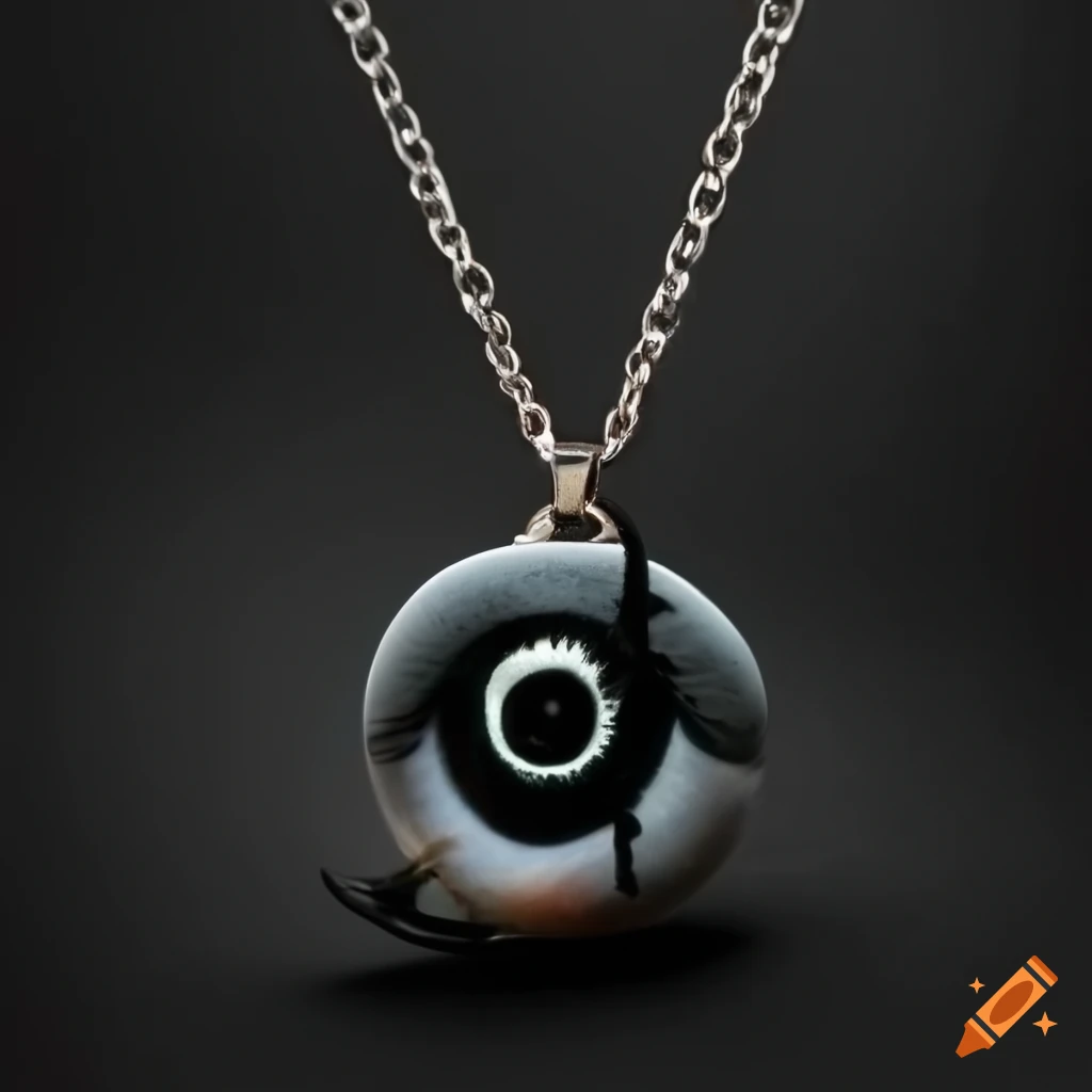 D&d themed necklace with a dark and spooky design on Craiyon