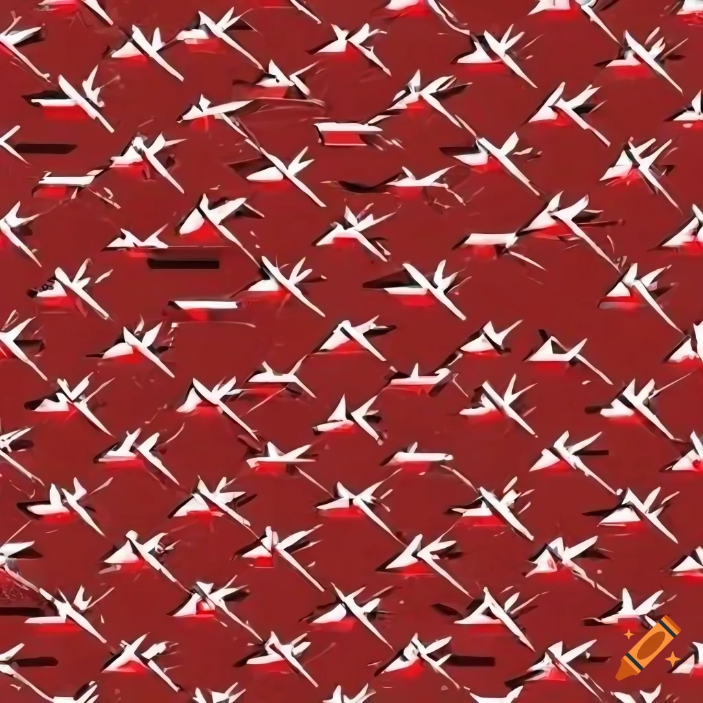 Seamless red arrow pattern on white background on Craiyon