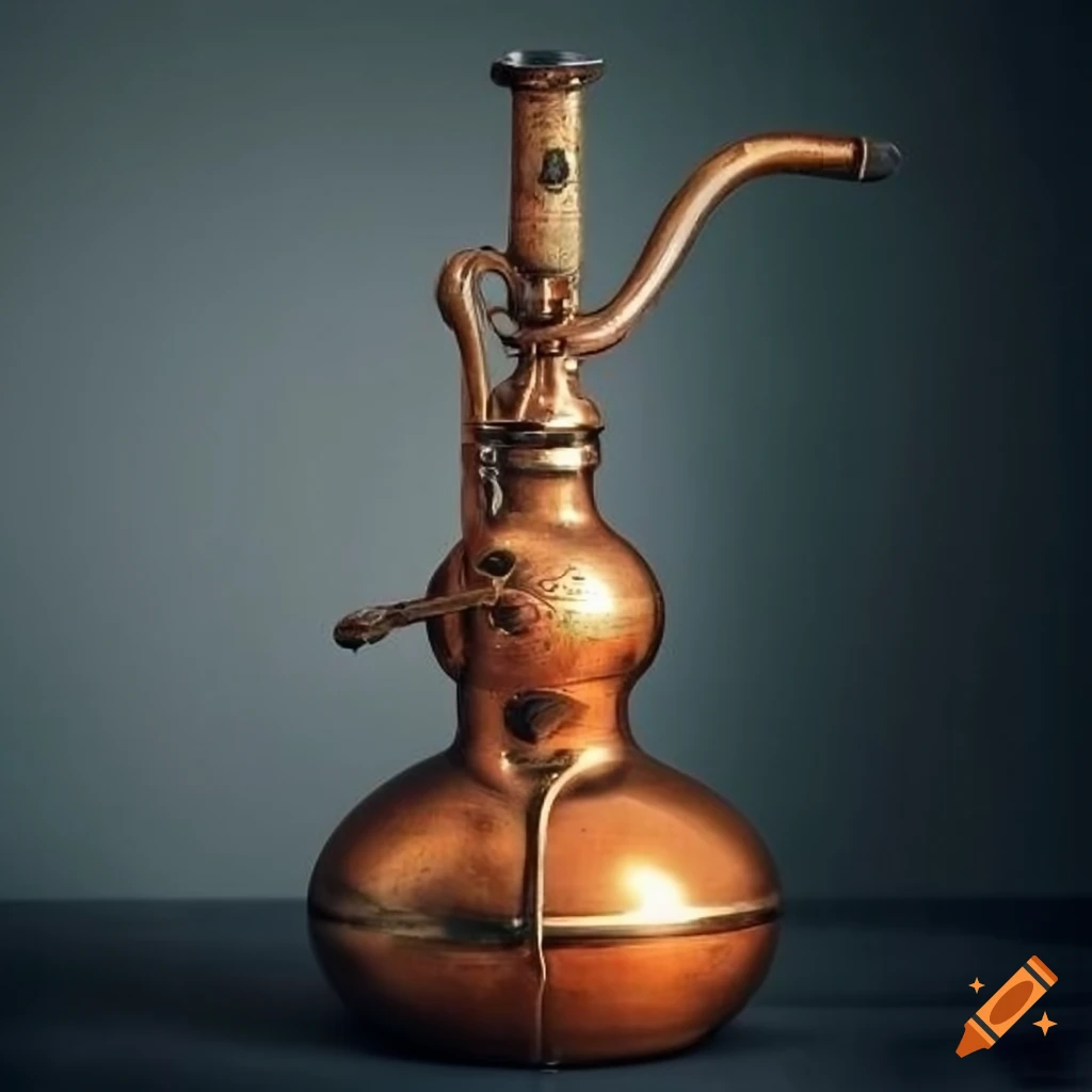 Vintage distillation apparatus on Craiyon