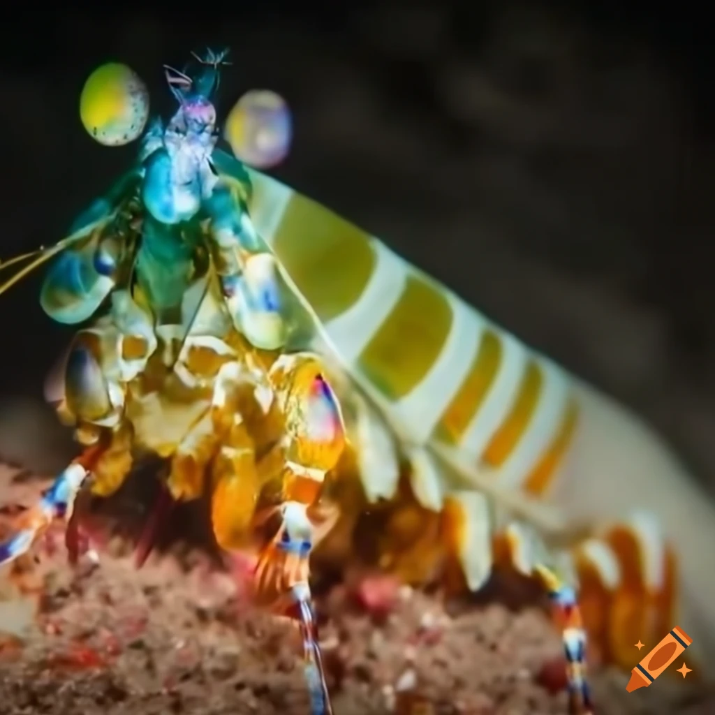 Ultra realistic image of a mantis shrimp underwater on Craiyon