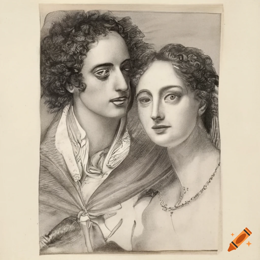 Portrait of augusta leigh and lord byron on Craiyon