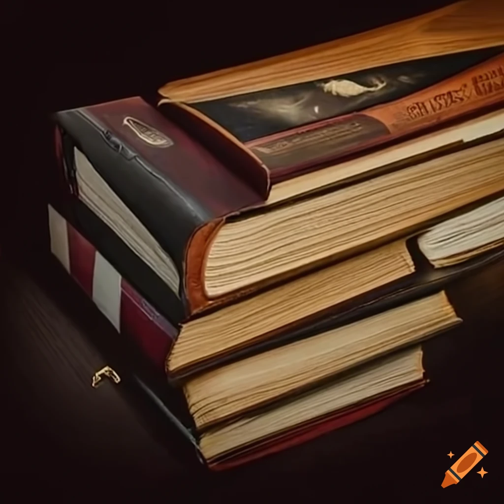 Open fat book with old text and 1920s winter photos in a dark ...