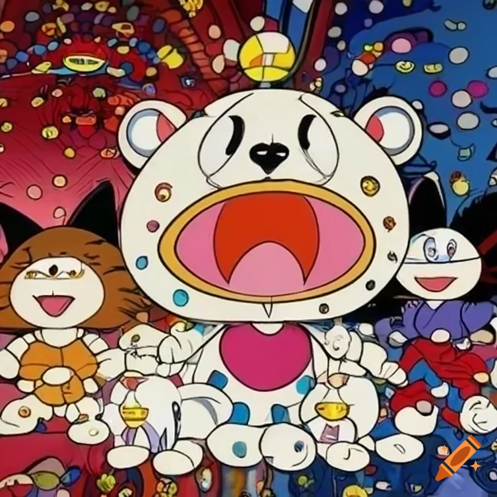 Heathcliff and the catillac cats artwork by takashi murakami on Craiyon