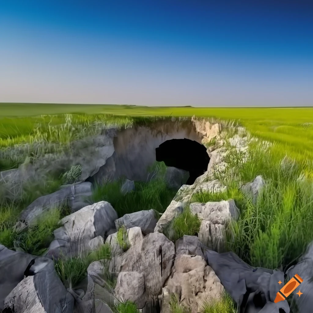Limestone outcrop and wild wheat fields in Anatolia on Craiyon