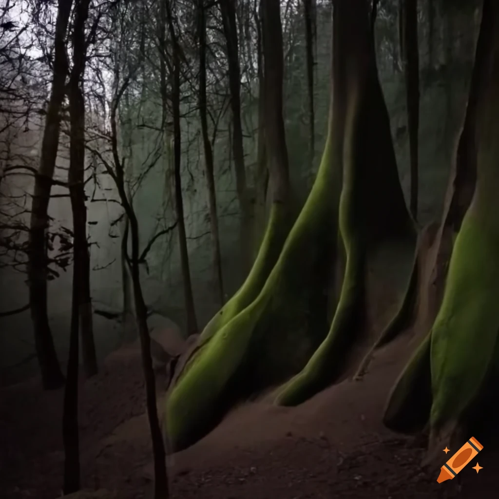 Dark pile of mud in a swamp on Craiyon