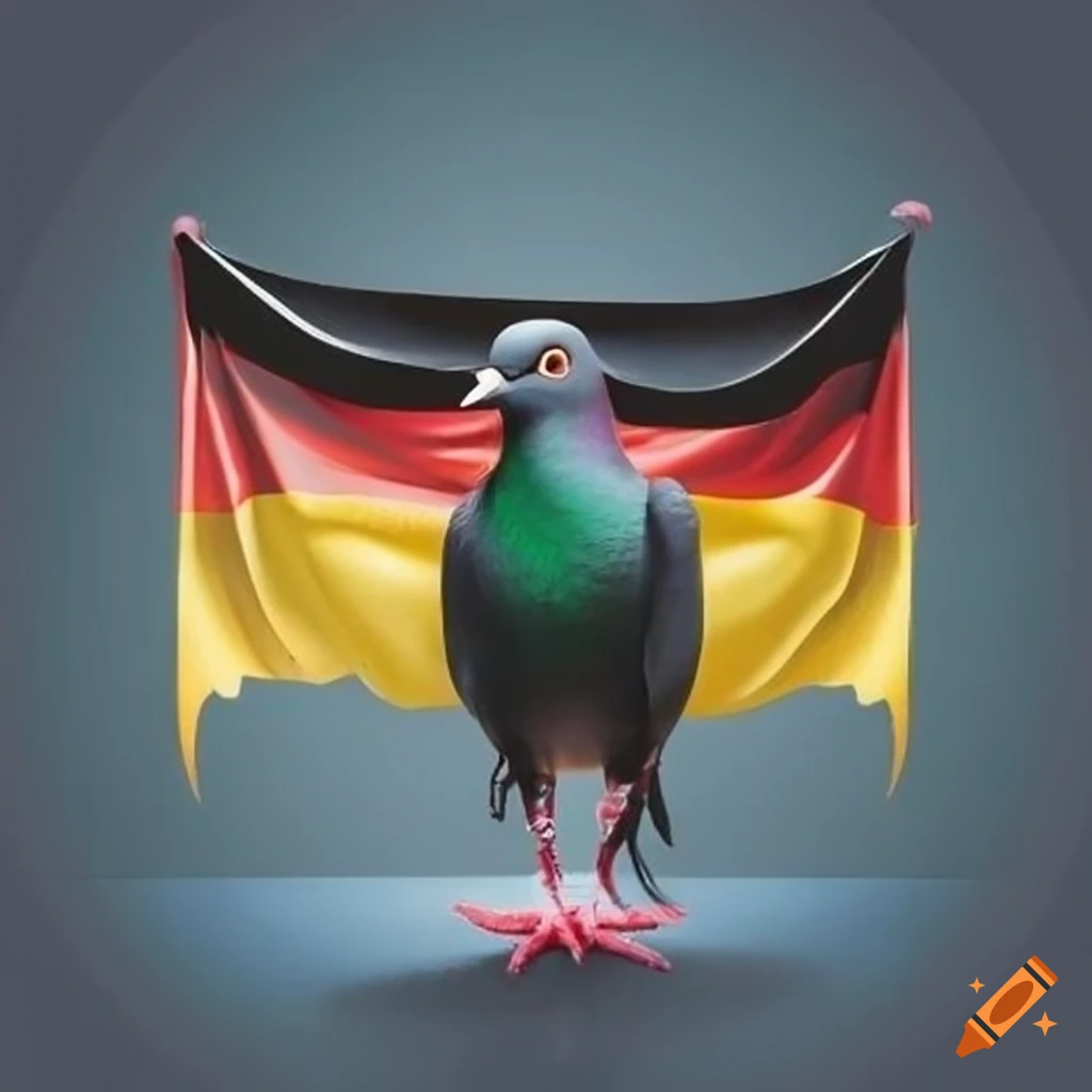 German flag with a pigeon on Craiyon