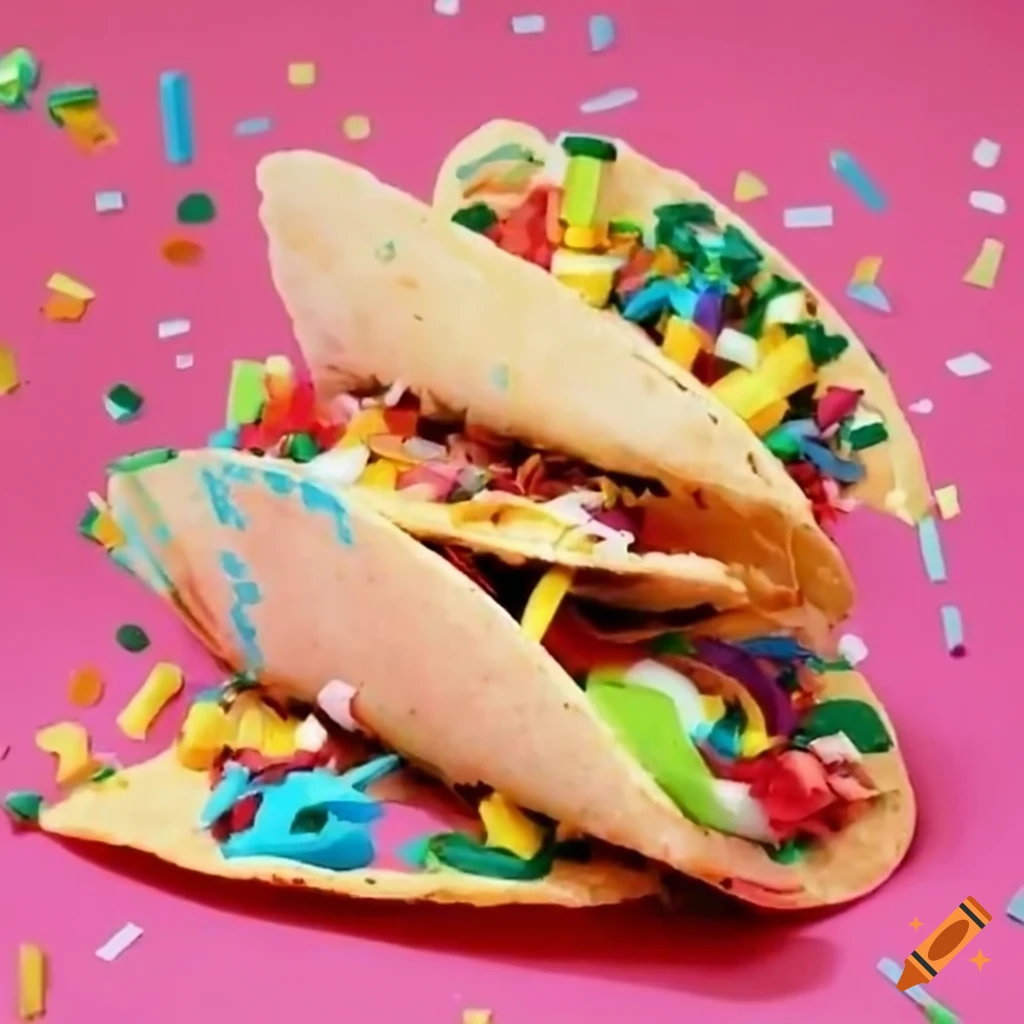 Colorful confetti tacos on Craiyon