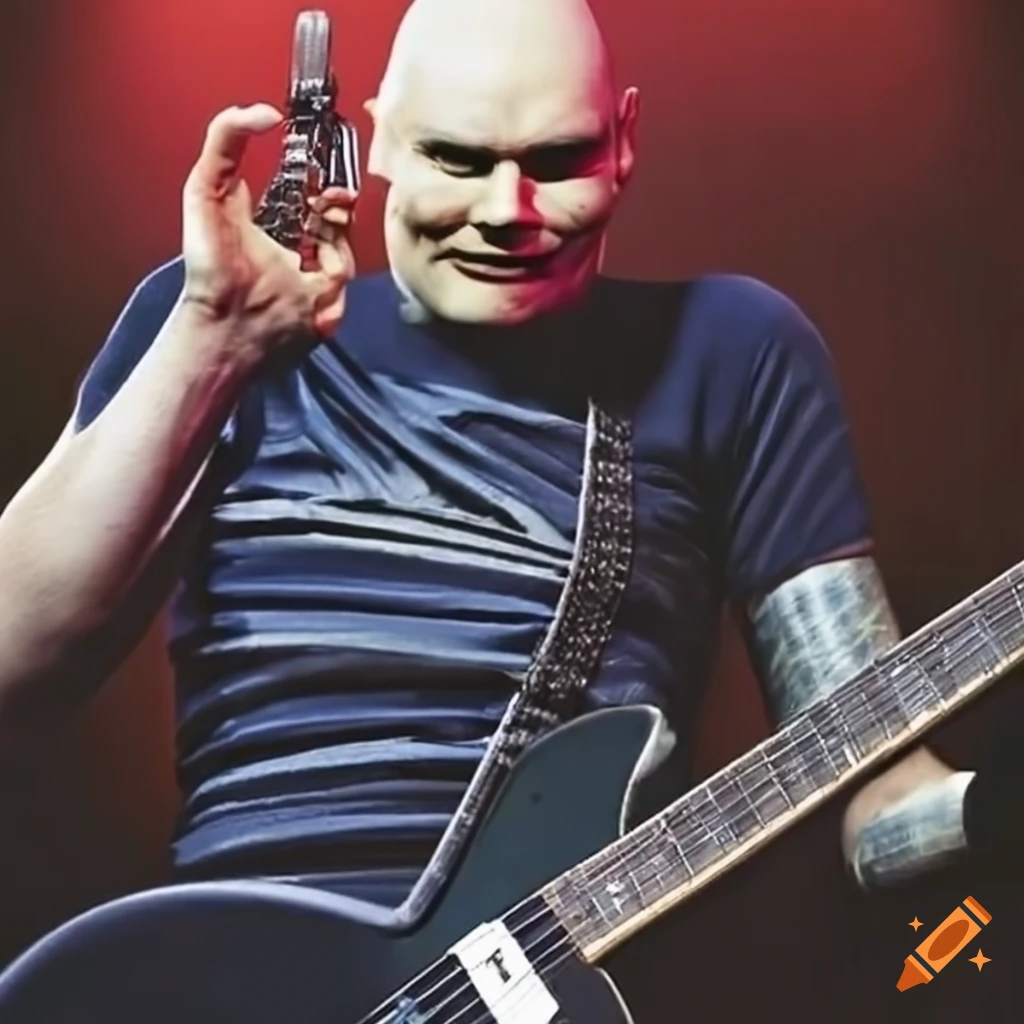 Satirical depiction of billy corgan as a rat in a cage