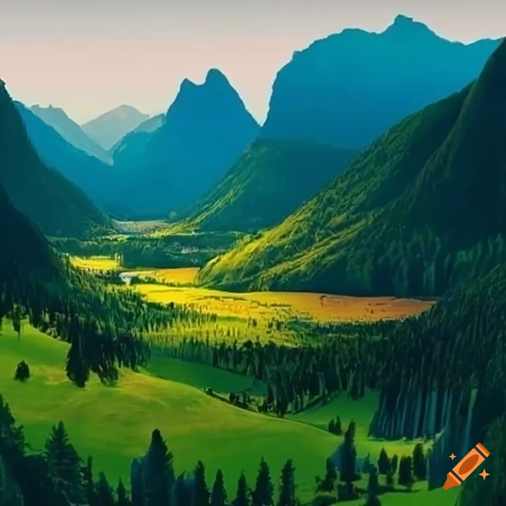 Advanced technology remains in mesmerizing natural landscapes on Craiyon