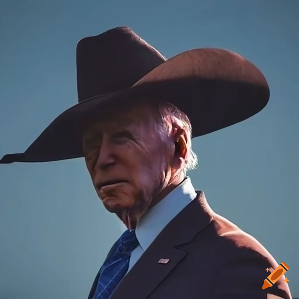 Mysterious shadowed portrait of joe biden as a cowboy on Craiyon