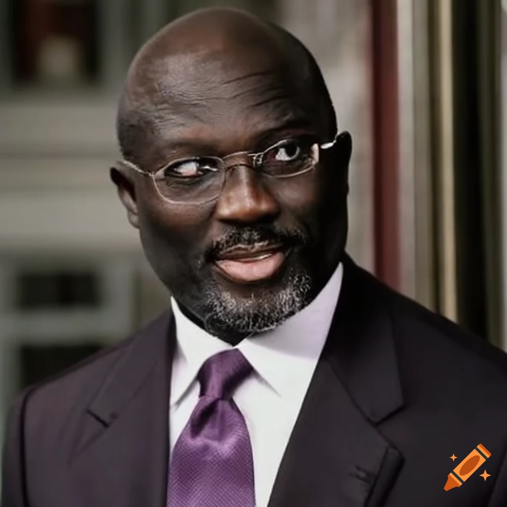 Portrait of george weah, liberian politician on Craiyon