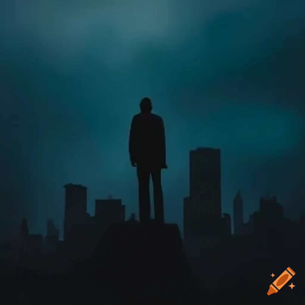 A person standing on a ledge overlooking a city at night, instagram ...