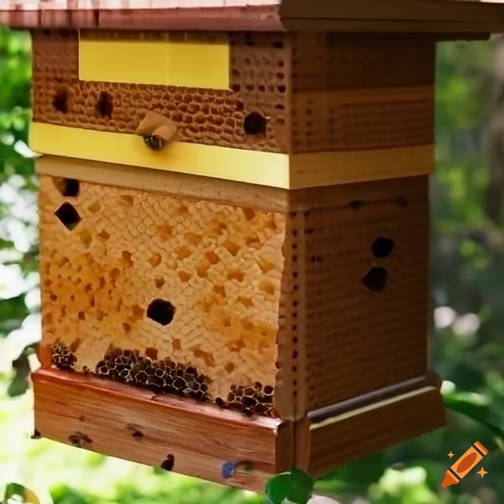 Image of a buzzing hive