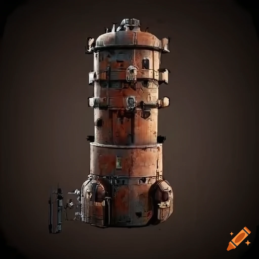 Rusty atom reactor in a steampunk style on Craiyon