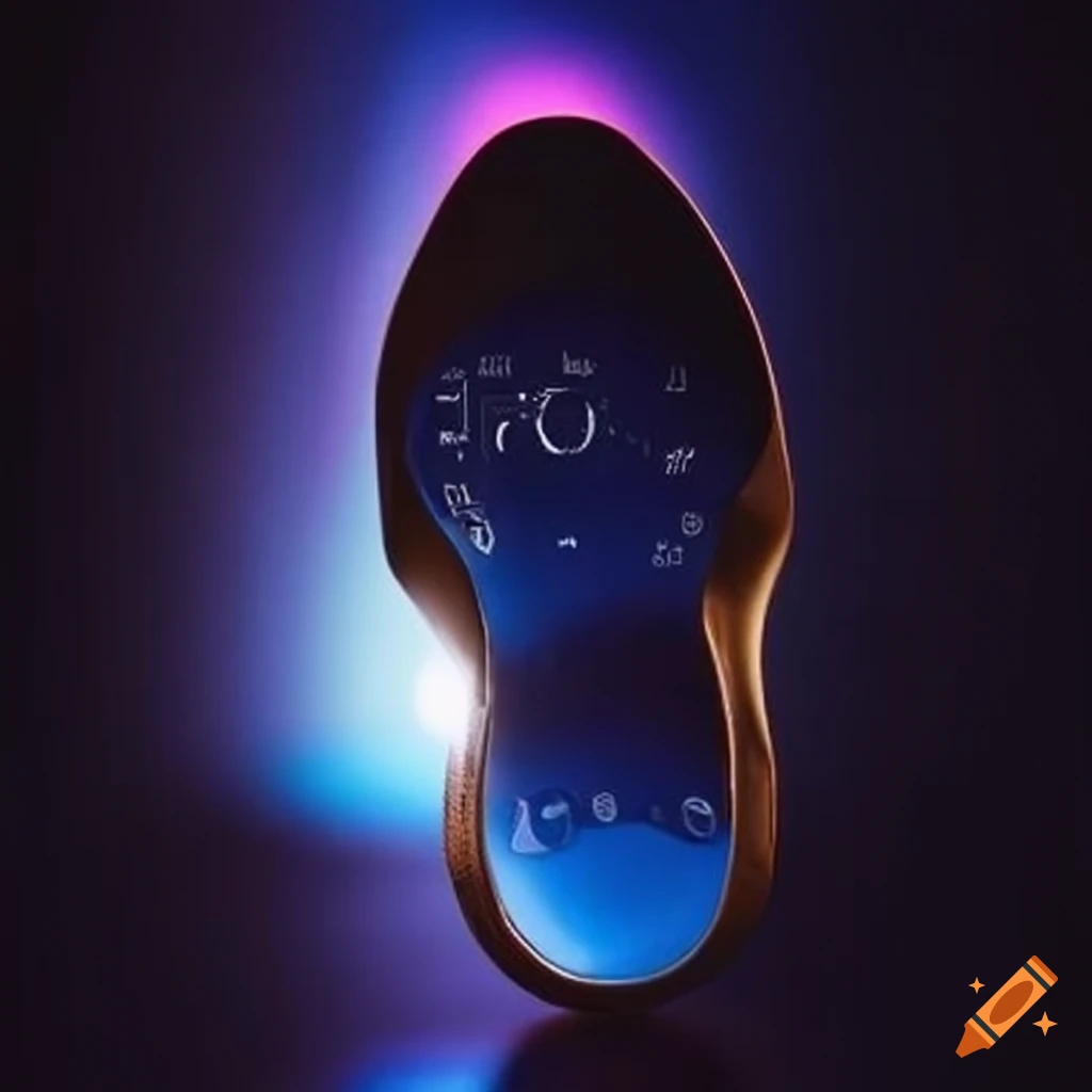 Sleek and futuristic electronic shoe insole on Craiyon