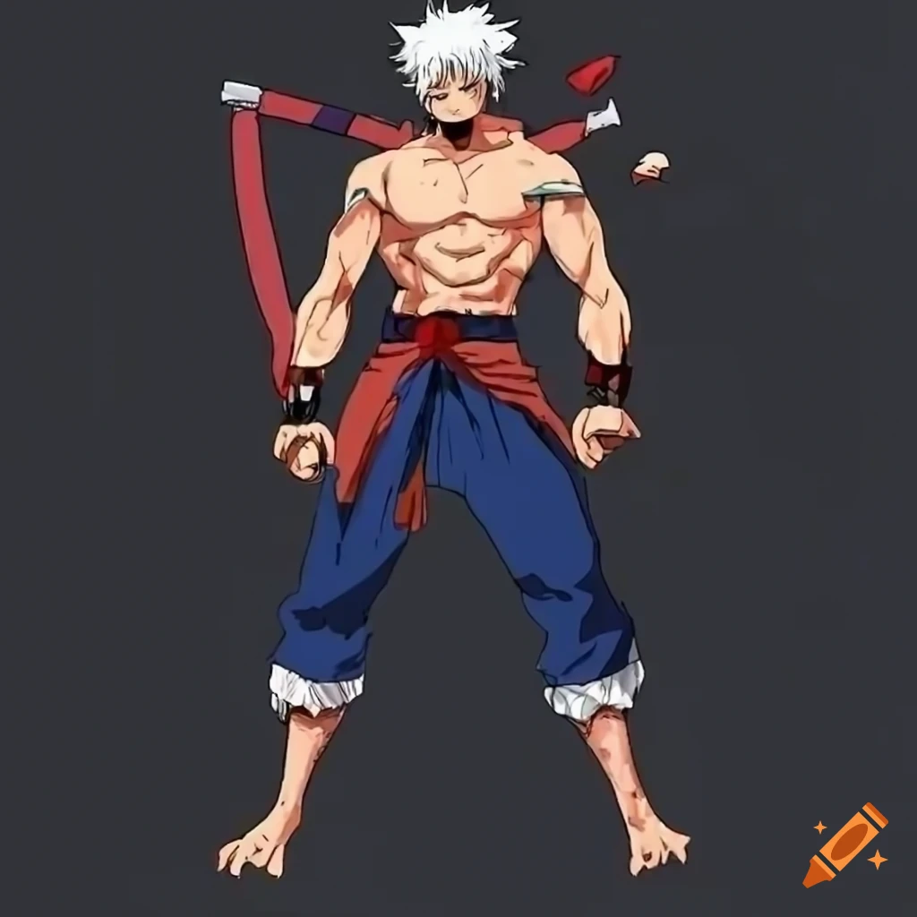 Black star soul eater in traditional shaolin clothes with unique ...