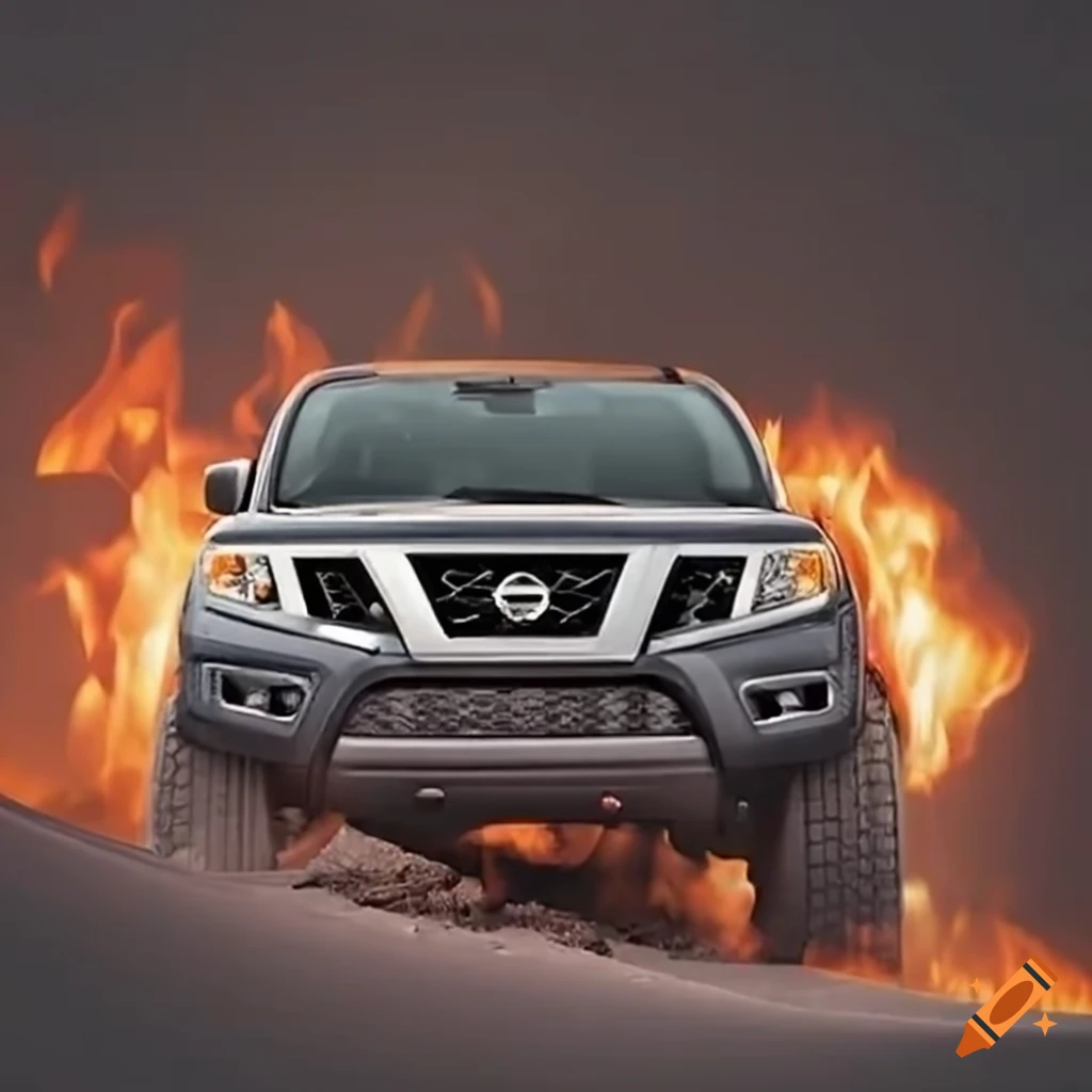 Nissan d22 navara with bullbar in offroad setting on Craiyon