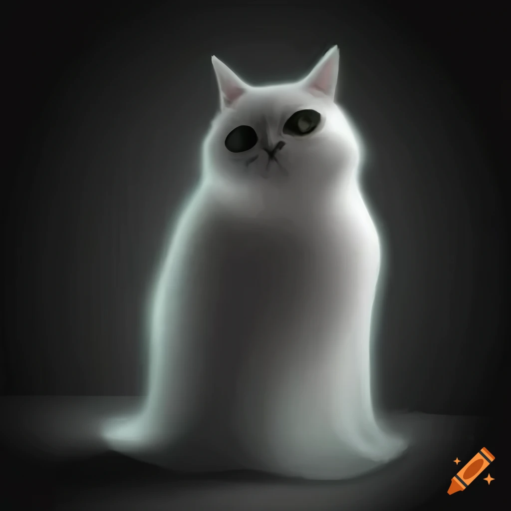 Cougar in a ghost costume for halloween on Craiyon