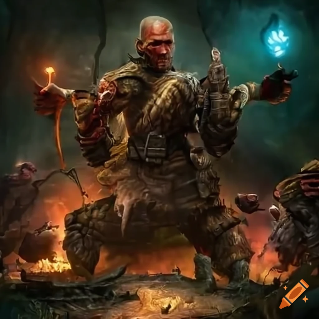 Dungeon realms adventure game cover on Craiyon