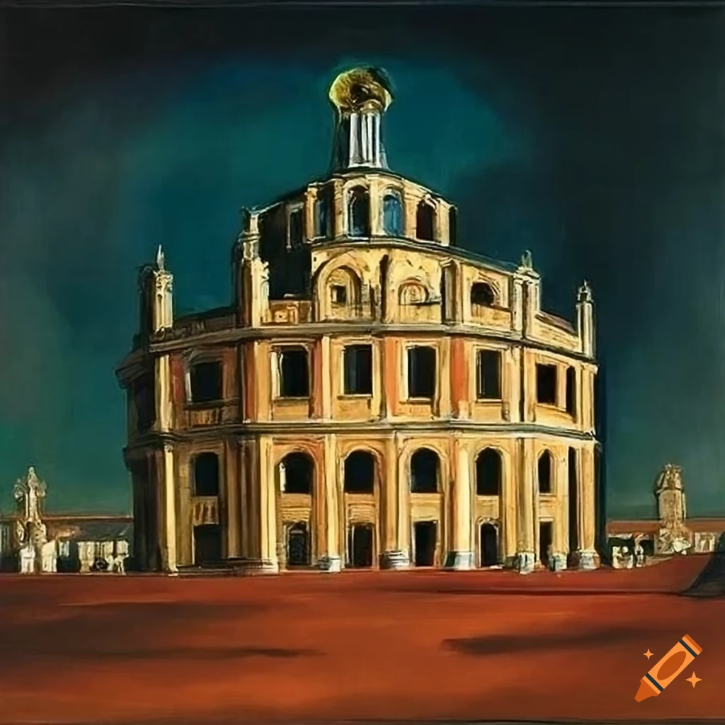 Interior of sheldonian theatre by giorgio de chirico on Craiyon