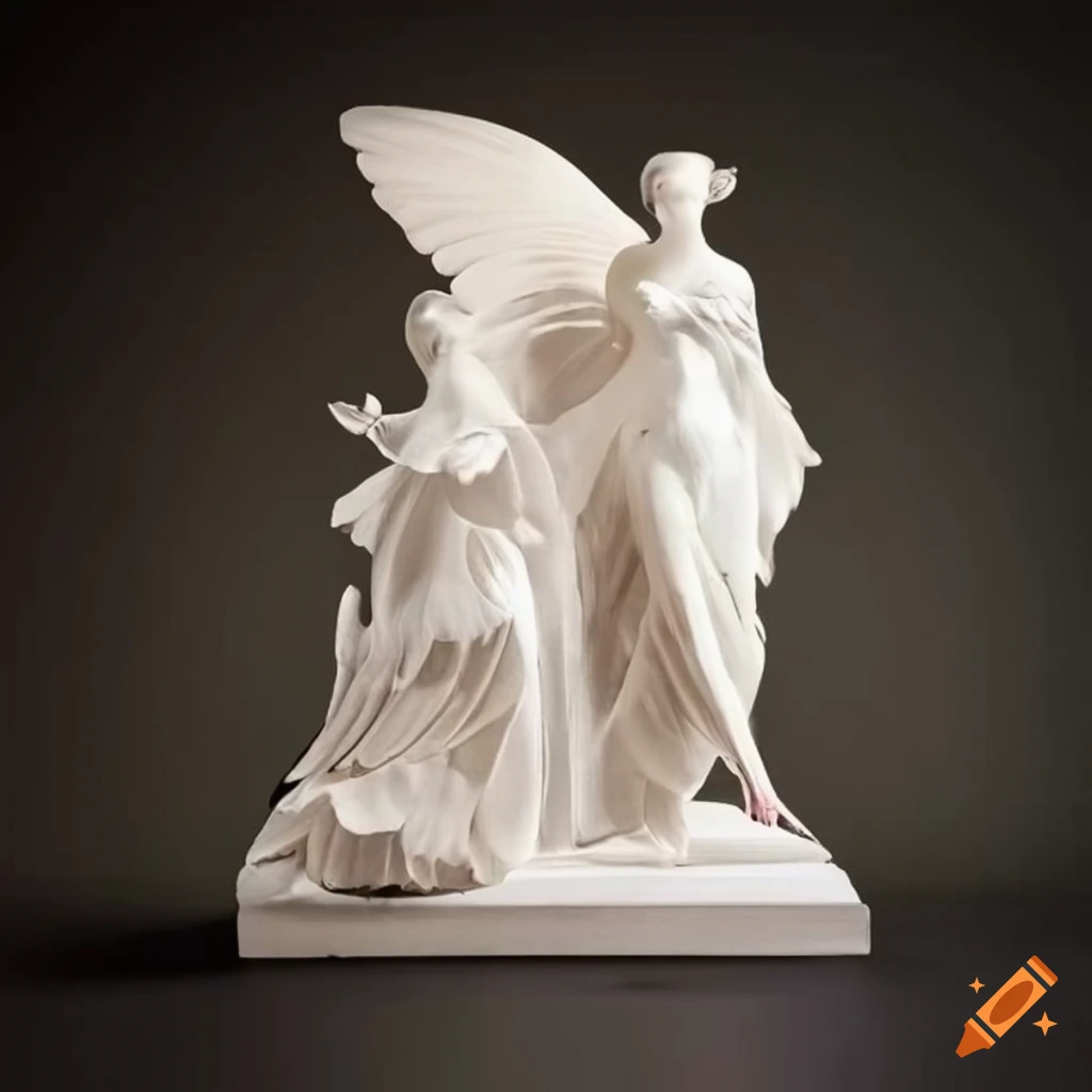 Sculpture of white doves by antonio canova