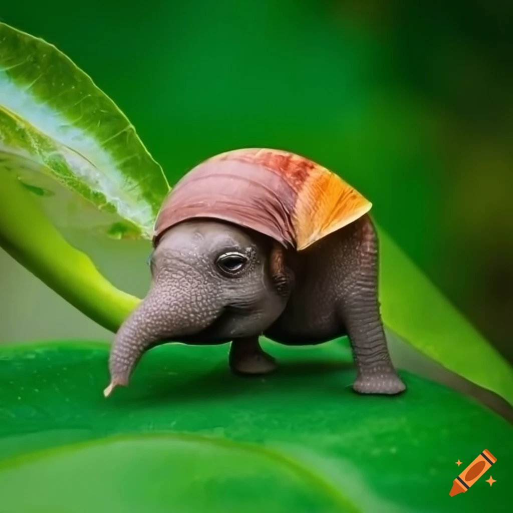 Macro photograph of a detailed and realistic miniature elephant on a ...