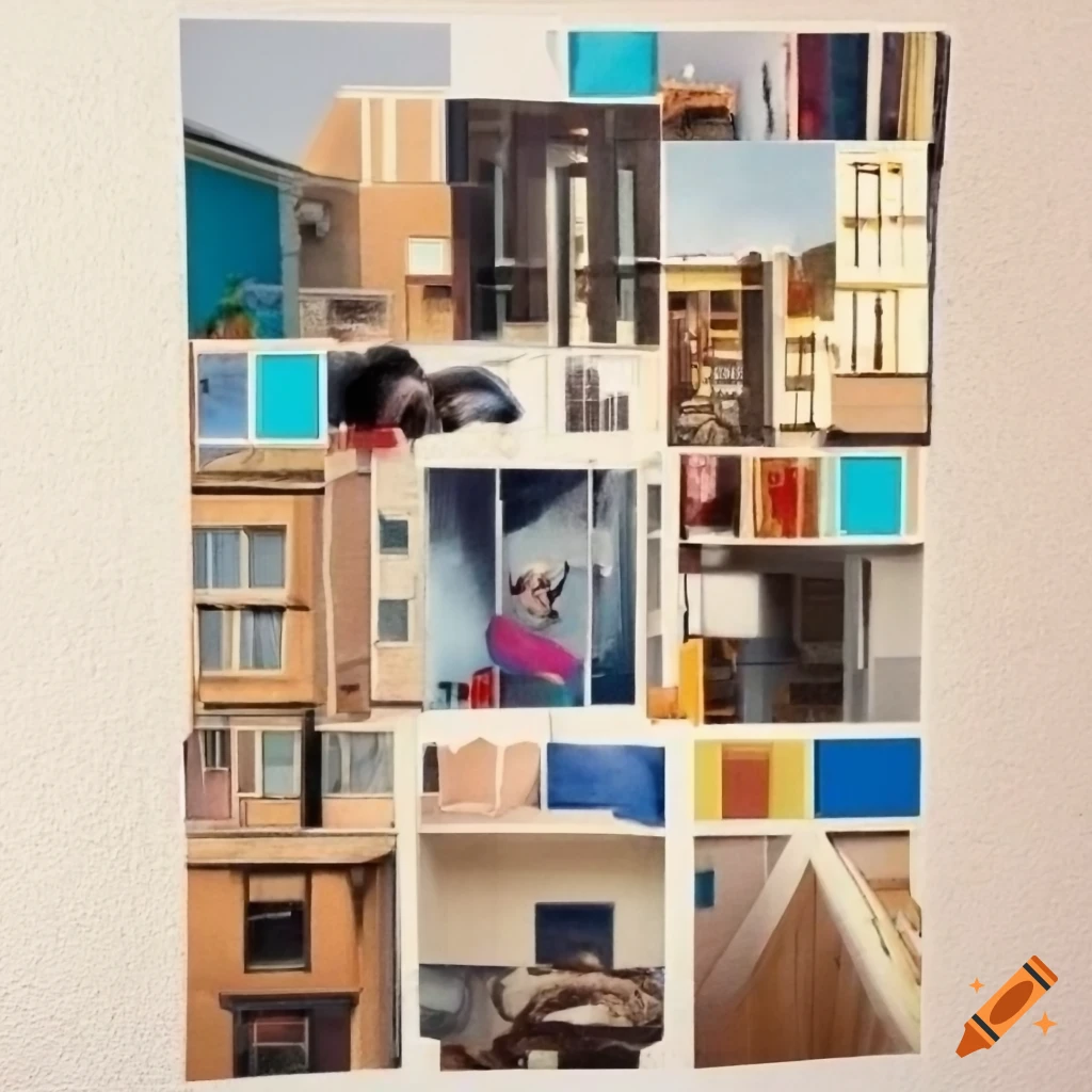 Simple collage of houses on Craiyon