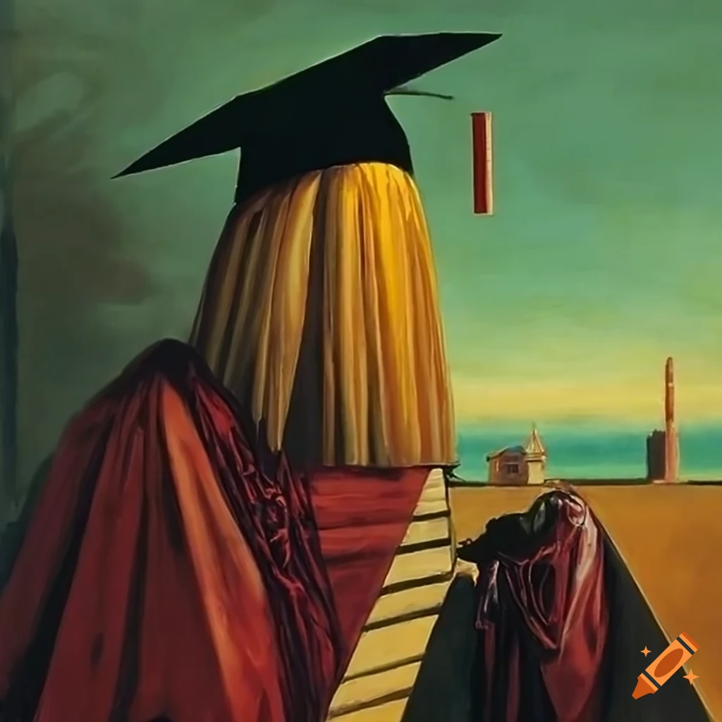 Painting of oxford university convocation by giorgio de chirico on Craiyon