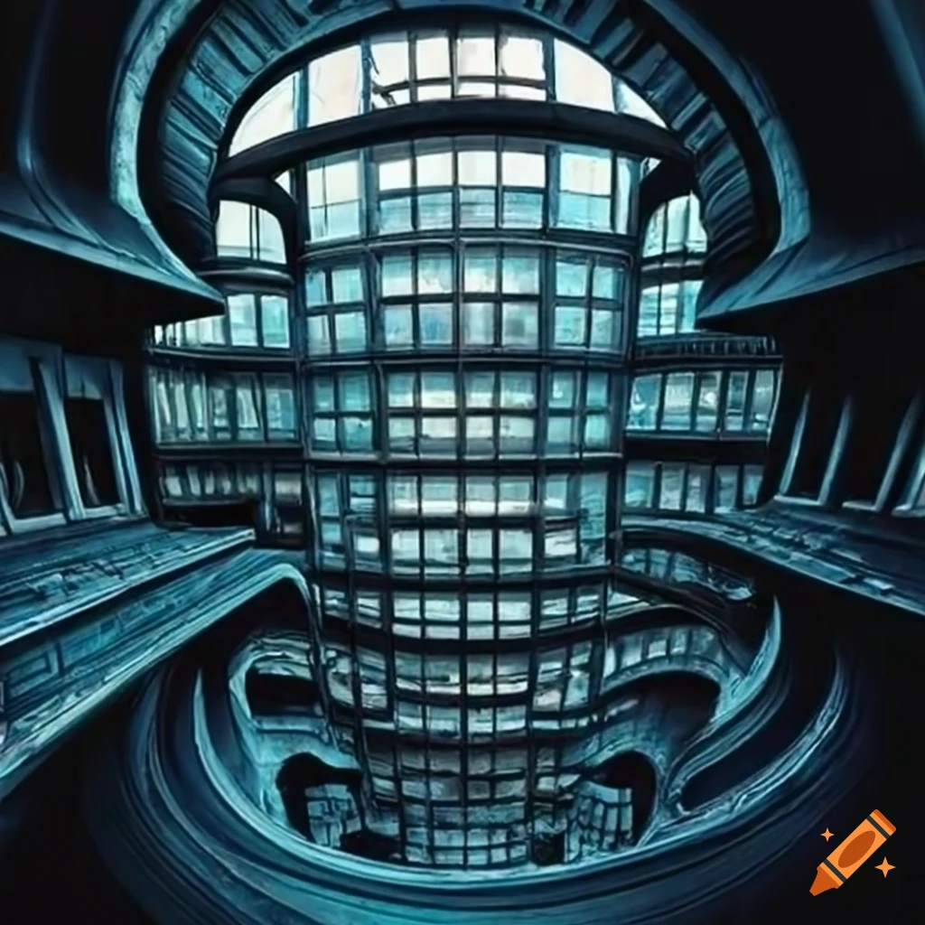Office building with giger-inspired design
