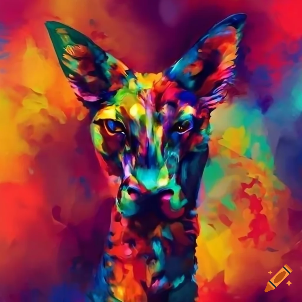 Abstract representation of animals on Craiyon