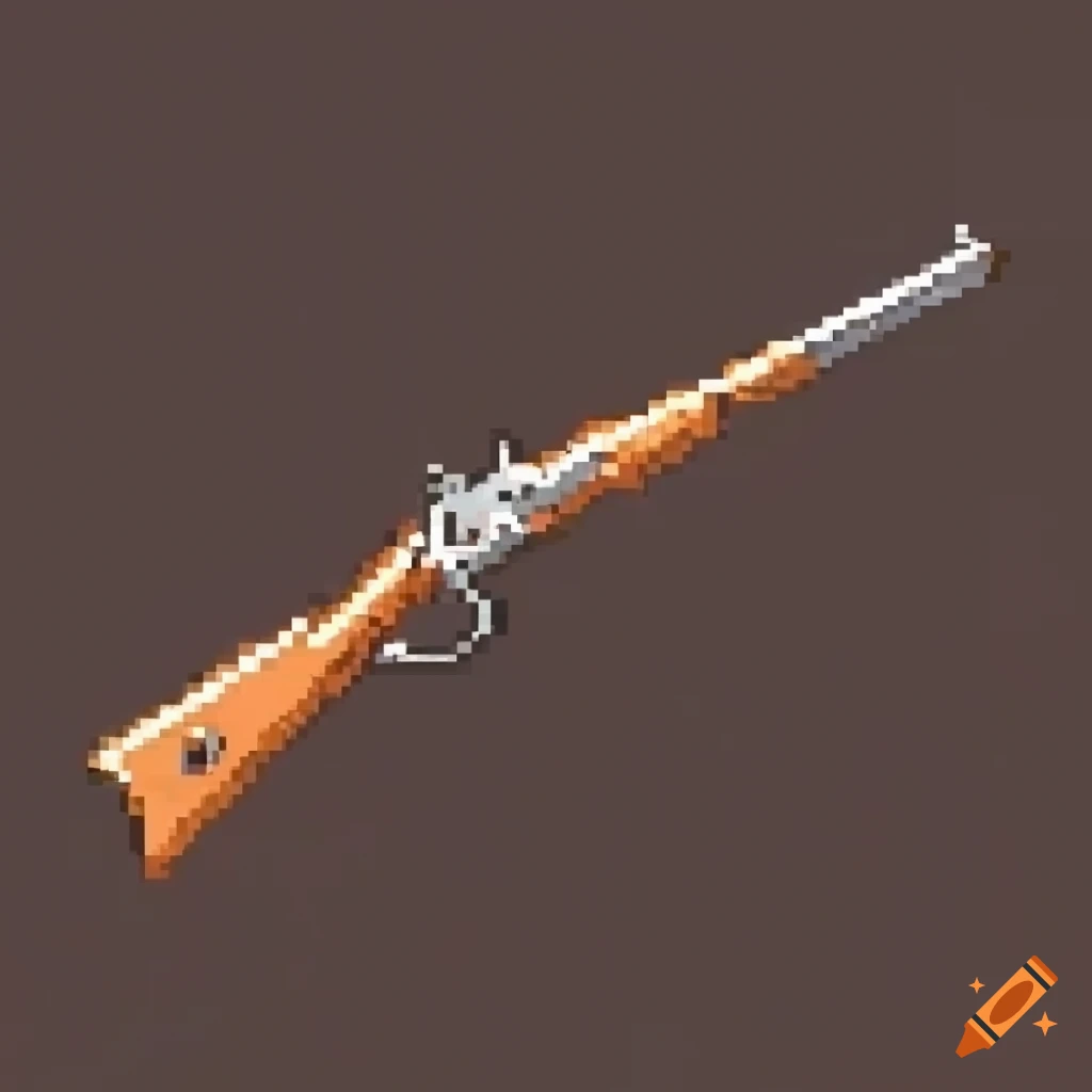 Pixelart of an antique sharps rifle