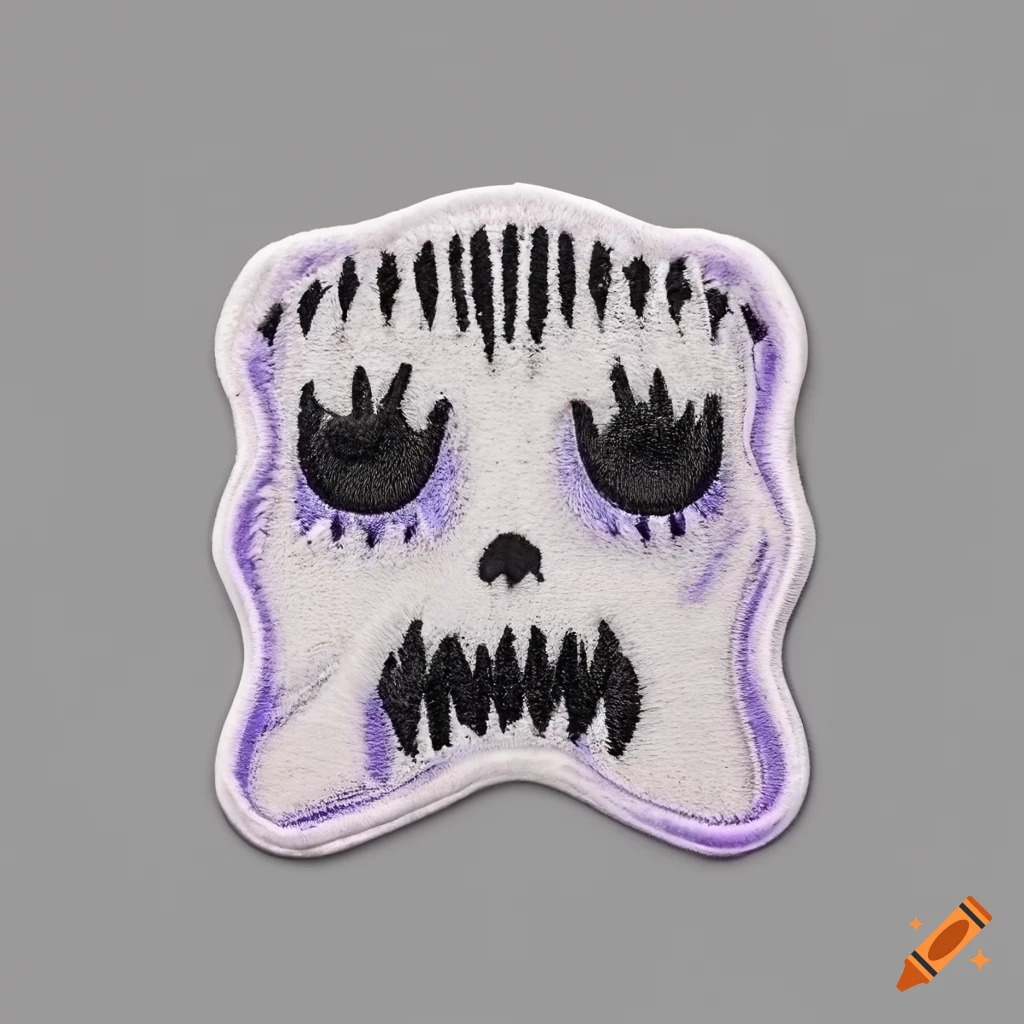 Design patch with ghost emoji on Craiyon