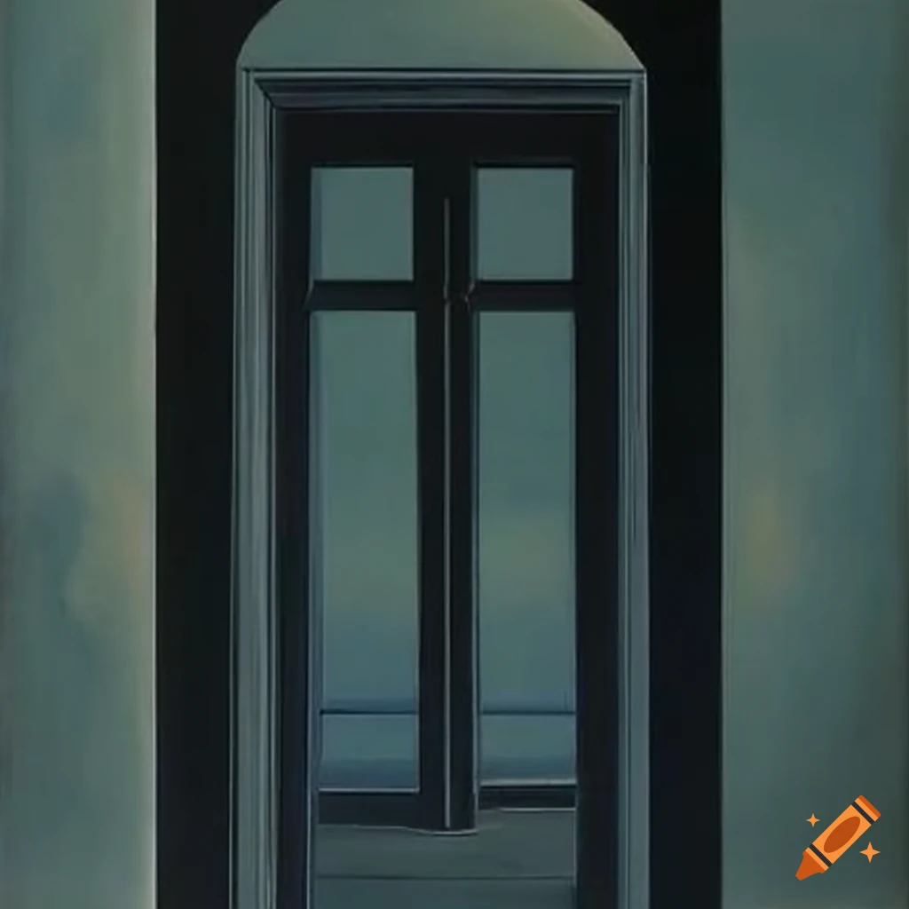 Rene magritte's artwork depicting a door