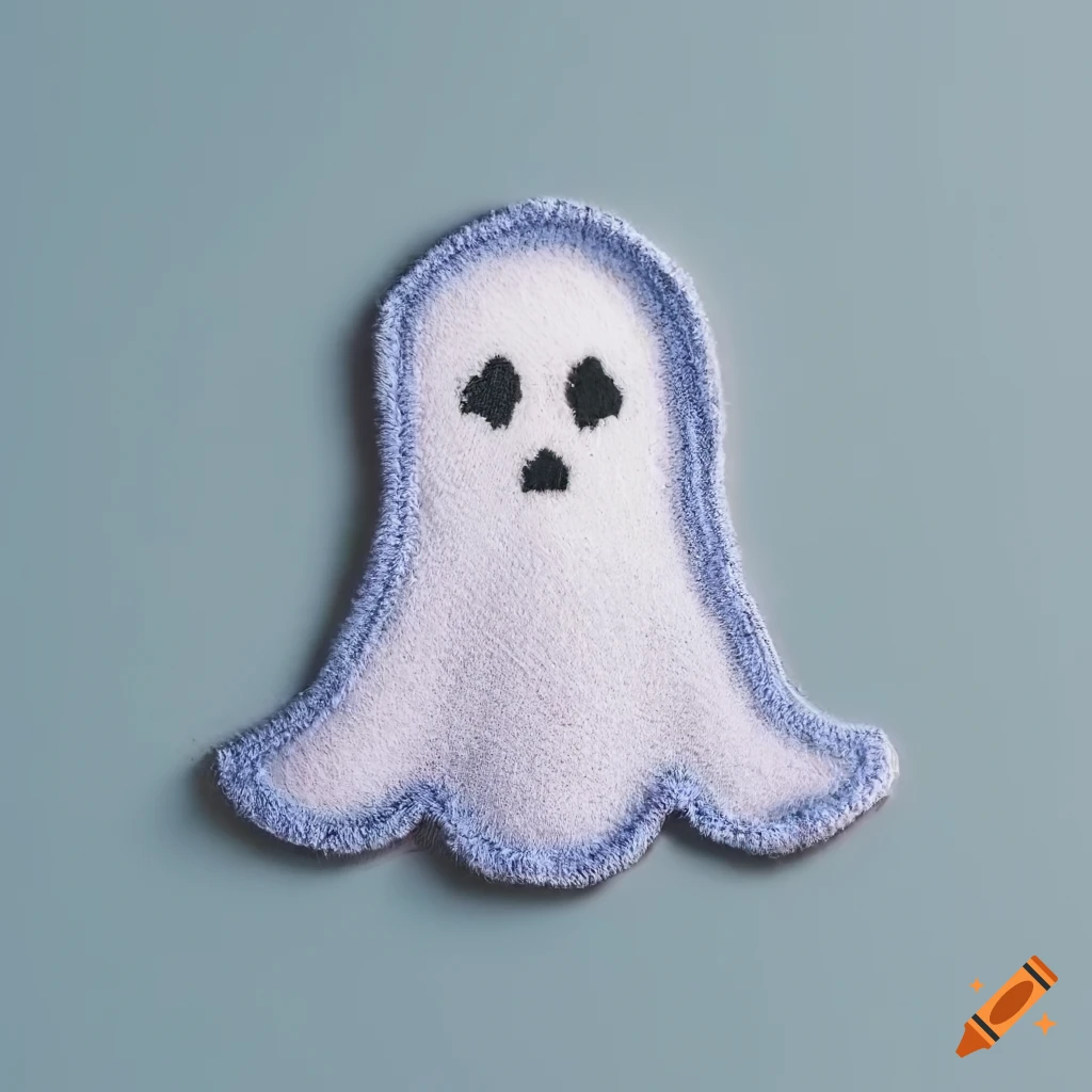 Adorable ghost emoji weed patch on Craiyon