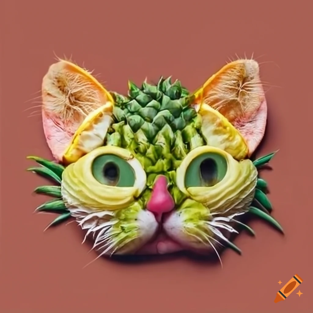 Pineapple cat on Craiyon