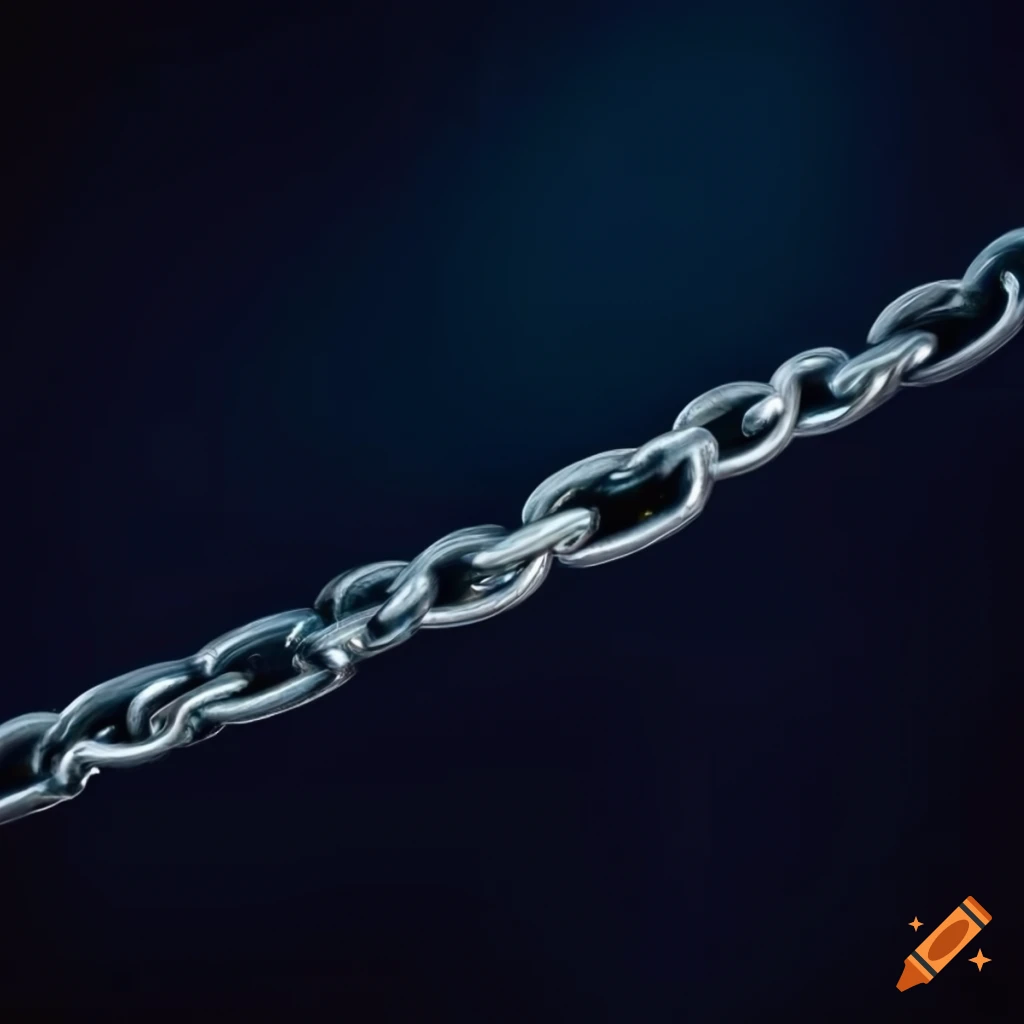 Metal chain in outer space on Craiyon