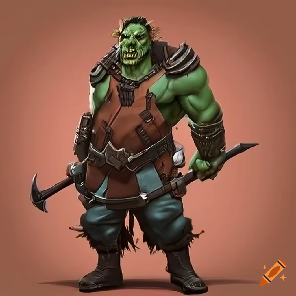 Male orc cyberpunk mercenary on Craiyon