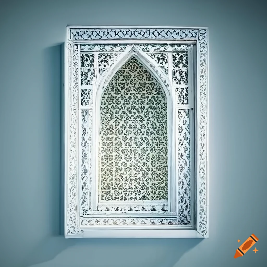 White islamic window design on Craiyon